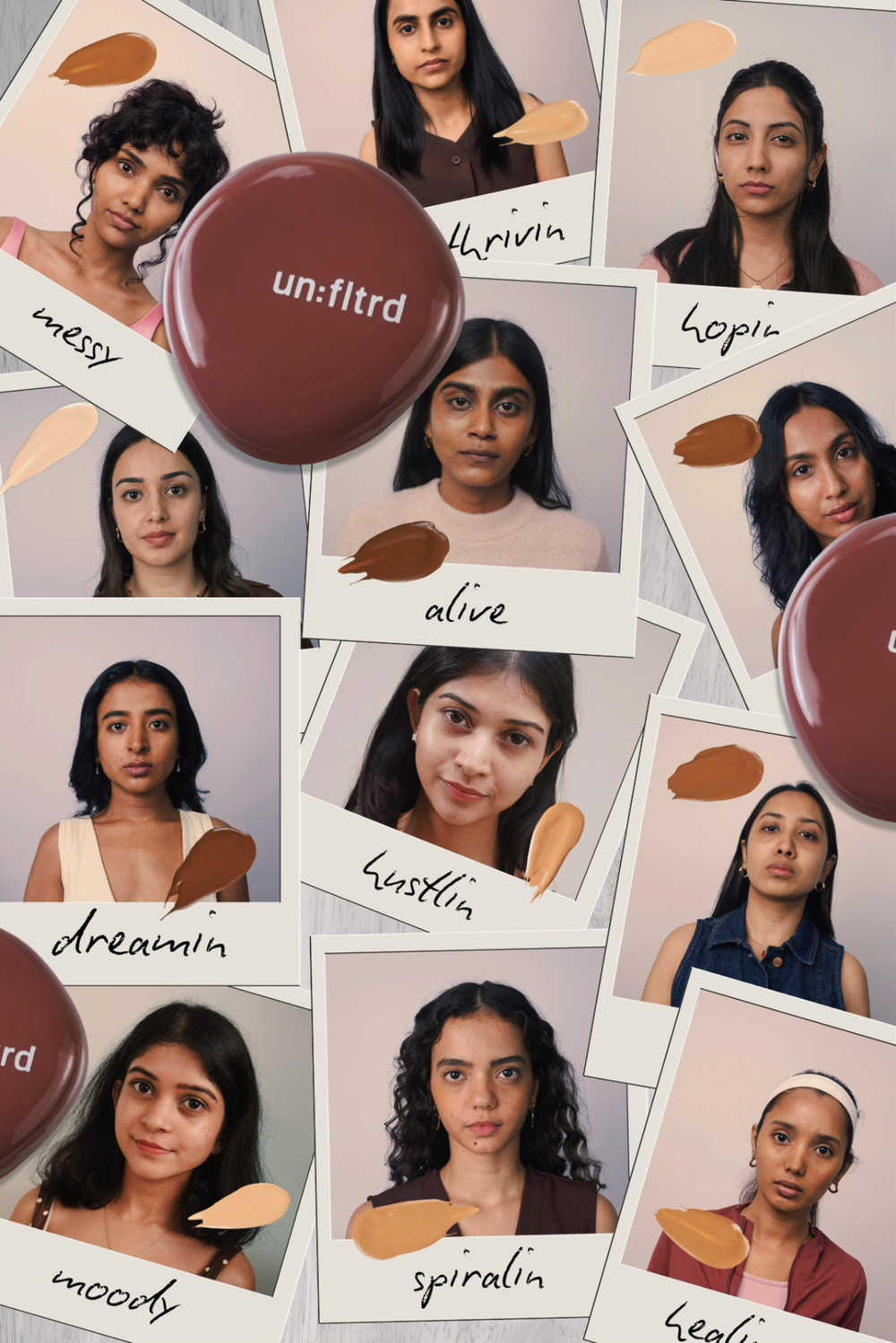 unfltrd | 100% redeemable trial kit | 12 undertone corrected shades